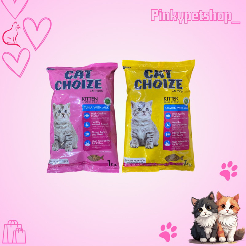 Jual CAT CHOIZE KITTEN MAKANAN KUCING KEMASAN 1KG | Shopee Indonesia