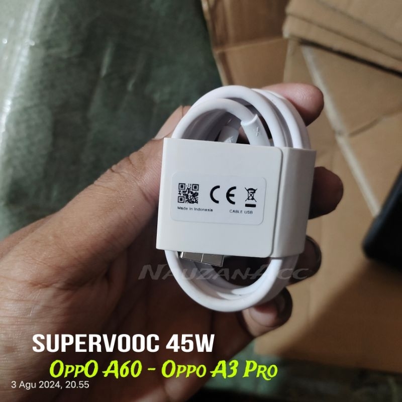 Jual Kabel Charger OPPO A60, A3 Pro. Fastcharging 45W Bawaan HP ...