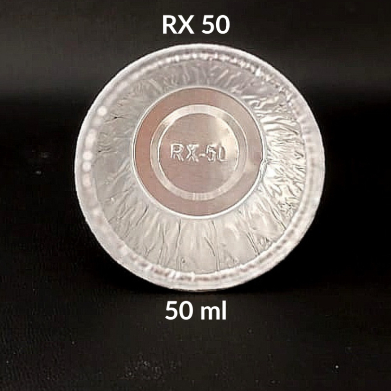 Jual Aluminium Tray Bulat 50ml RX50 / Alumunium Foil Cup 50 ml RX 50 Alu Tray Bulet Kecil 100pcs ...