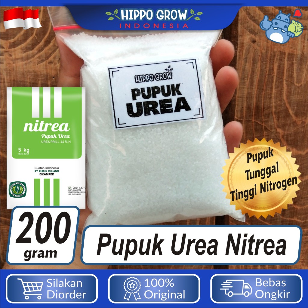 Jual 200 gr - Pupuk Urea Putih Nitrea Original Kemasan 200gr Nitrogen Tinggi Tanaman Awal Daun ...