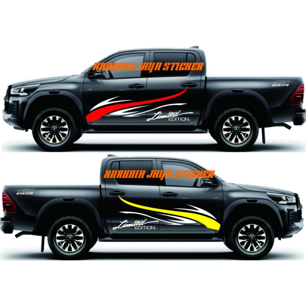 Jual Stiker mobil double cabin 4x4 hilux triton ranger dmax navara ...