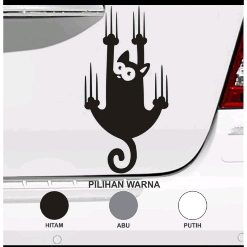 Jual STICKER CUTTING MOBIL CAKAR KUCING UKURAN 16CM | Shopee Indonesia