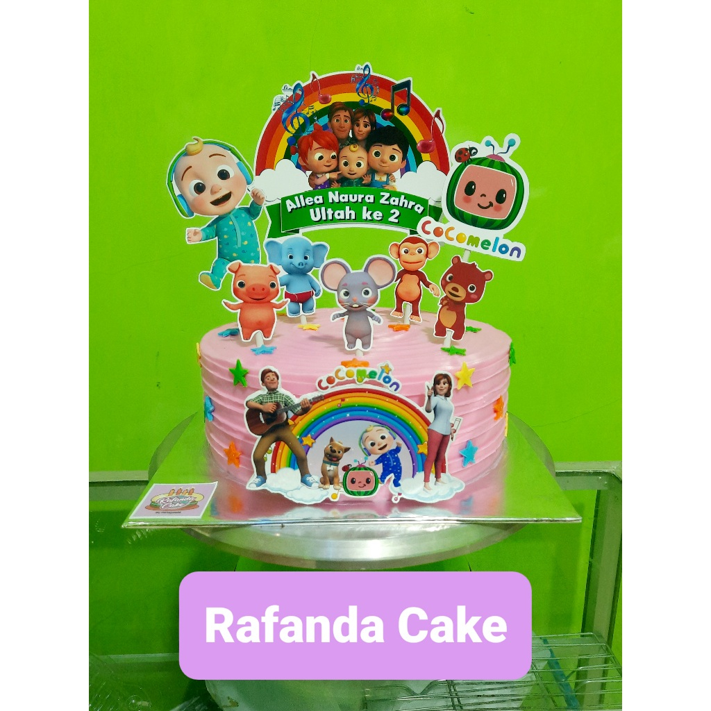 Jual Topper kue ulang tahun cocomelonn topper ultah | Shopee Indonesia
