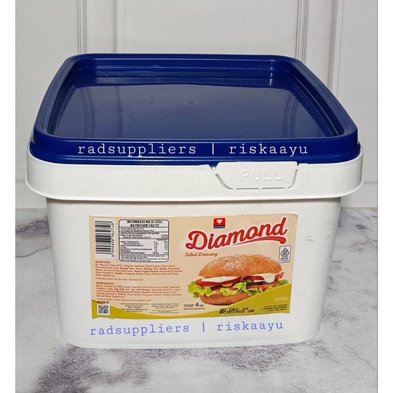 Jual Diamond Mayonnaise Reguler kemasan 4kg, Reguler Mayonais Diamond ...