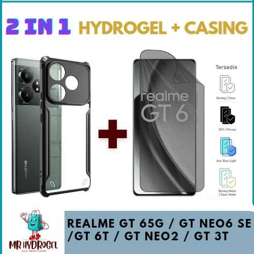 Jual PAKET 2 IN 1 AntiGores Hydrogel + CASING ARMOR HP FOR REALME GT 6 ...