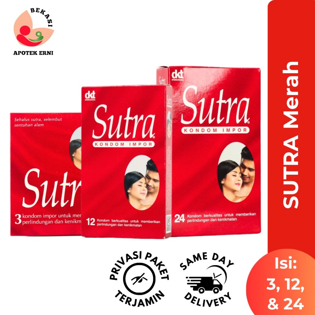 Jual Kondom Sutra Merah Classic isi 3pcs, 12pcs, & 24 pcs, halus dan ...