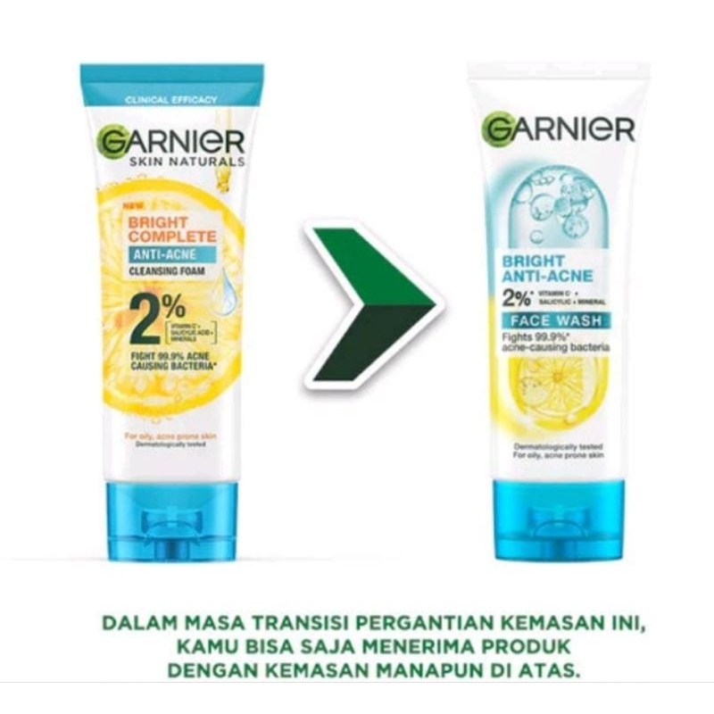 Jual Garnier Bright Anti Acne Face Wash | Shopee Indonesia