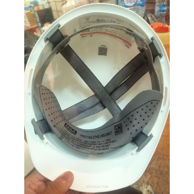 Jual Helm Proyek MSA SNi V-Gard + Inner Biasa / Safety Helmet MSA SNI V ...