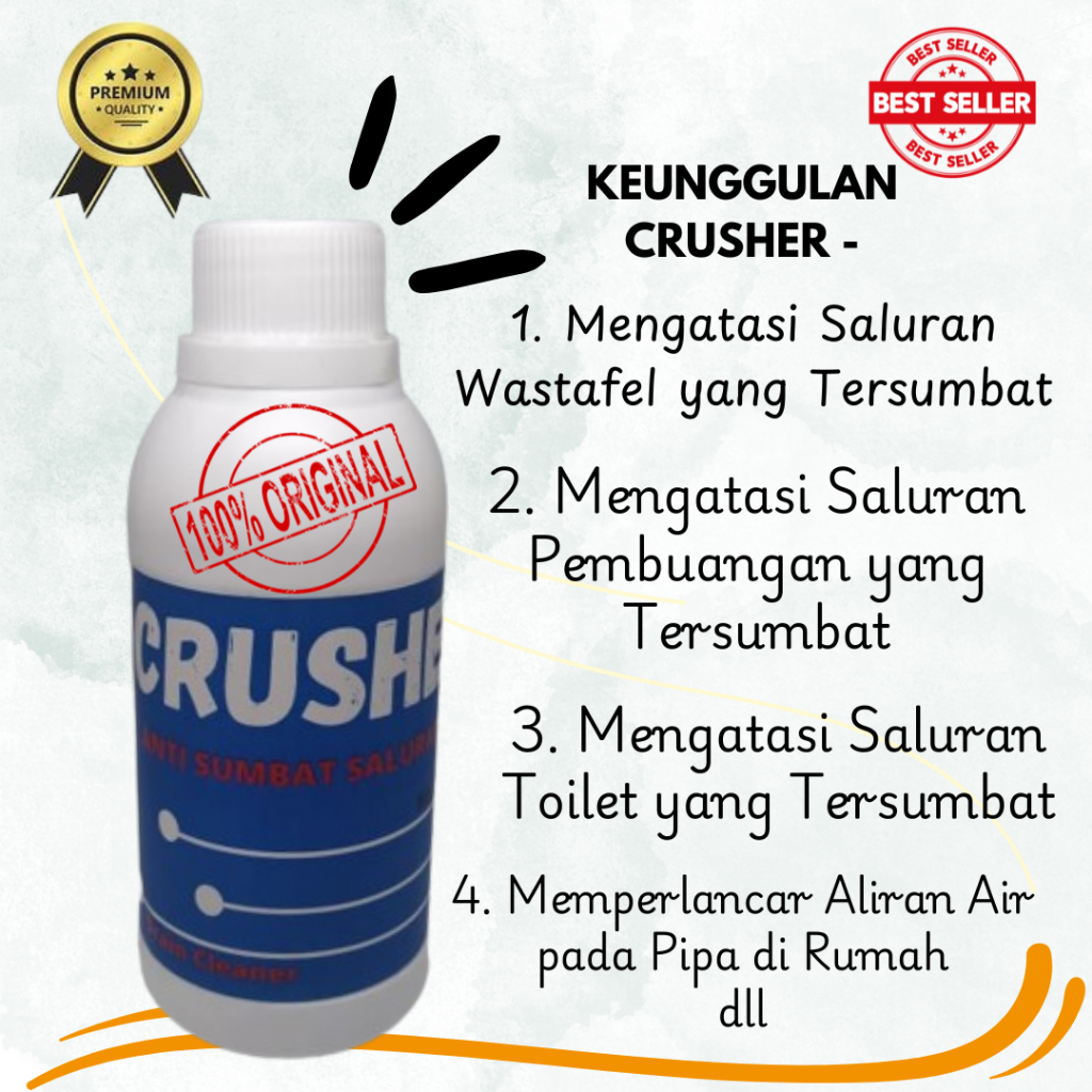 Jual Bubuk Anti Mampet Saluran Pembuangan Bubuk Soda Api Crusherr Ori ...