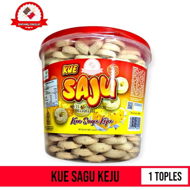 Jual kue saju rasa keju susu 1 toples 470gram Cookies Food Snacks Sagu Kering Manis | Shopee ...