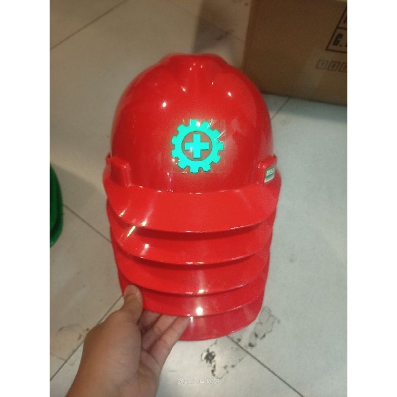 Jual Helm Proyek MSA SNI V-Gard Set Fastcak + Tali dagu Dan Logo K3 ...