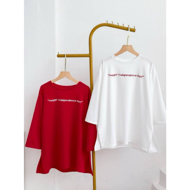 Jual Atasan Merah putih Agustusan NAINA Oversize Shirt - Kaos 17 ...