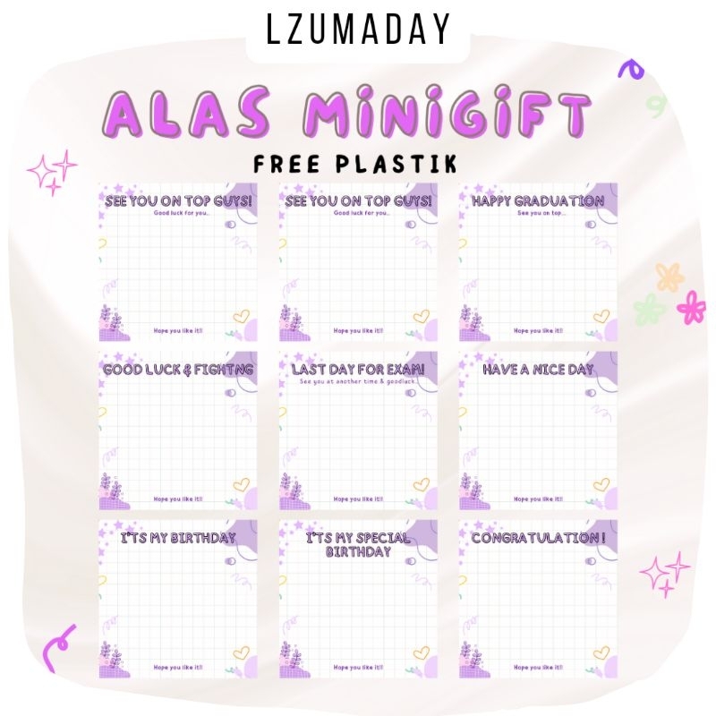 Jual LZ069 - Kertas Mini Gift + Plastik / Mini Gift Custome / Alas ...