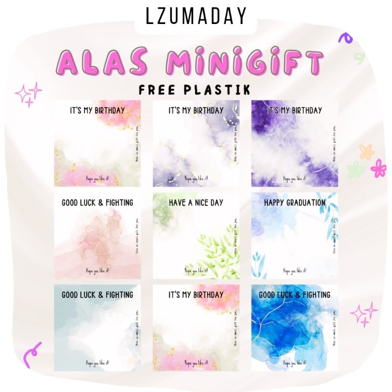 Jual [PART 2] Mini Gift Custome / Kertas Mini Gift + Plastik / Alas ...