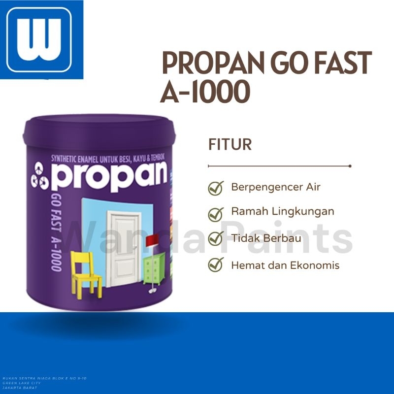 Jual Propan GO FAST GLOSS(1 Liter) / Cat Kayu Besi Waterbased | Shopee ...