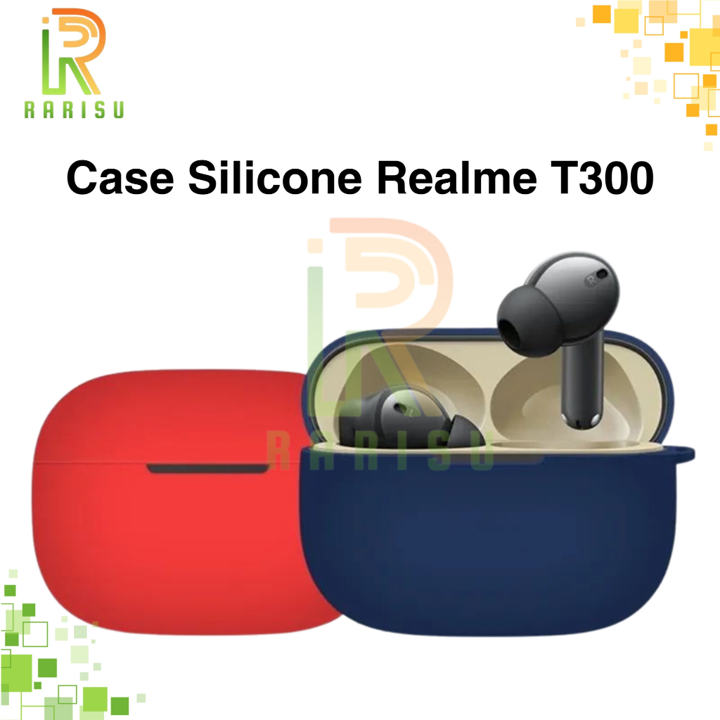 Jual Case Polos Casing Cover Silicone Realme Buds T300 + Carabiner ...