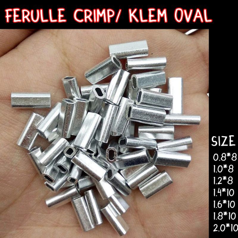 Jual Klem Necklin Kawat Ferulle Crimp Neklin Bentuk Oval Premium Bold ...