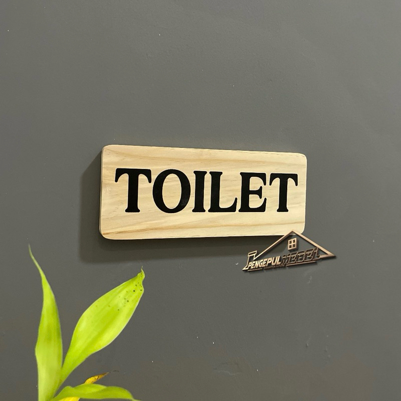 Jual Papan Penanda Sign Board Tulisan TOILET Tempel Modern Minimalis ...