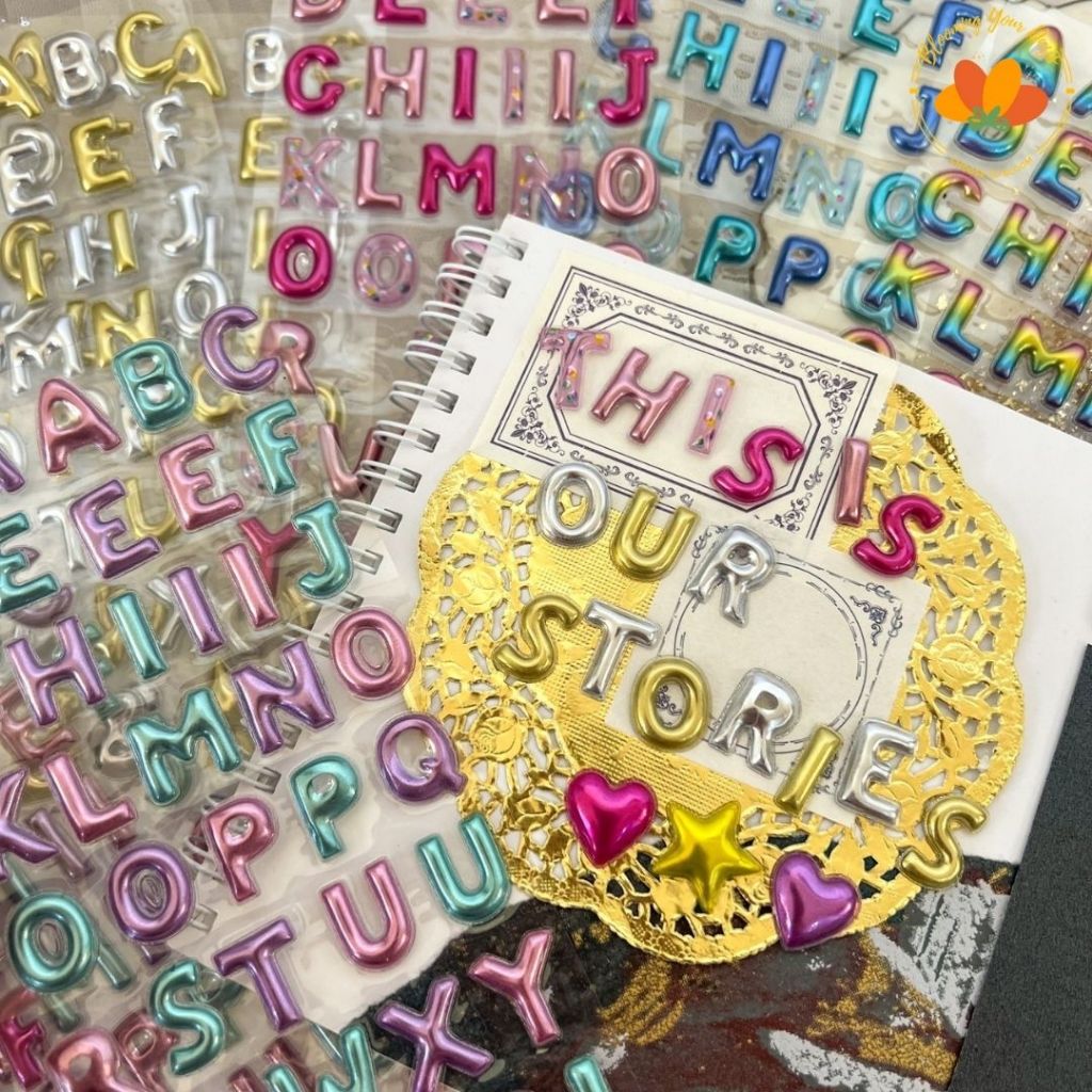 Jual bloomingyourdays 3D Alphabet sticker stiker huruf pastel warna ...