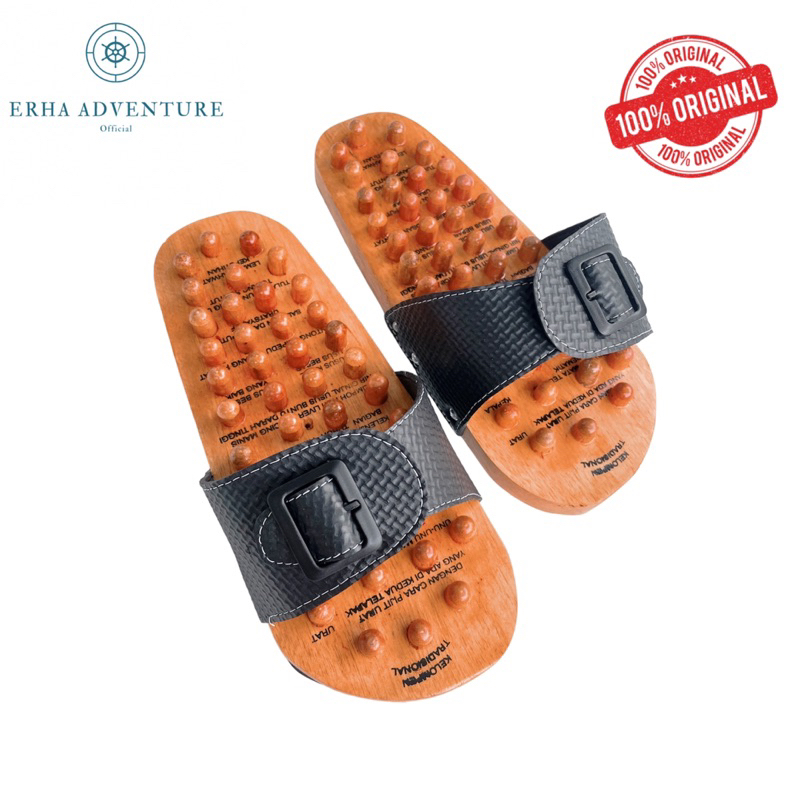 Jual Sandal Kesehatan Rematik Kayu terapi Sandal Refleksi Pijat Kaki ...