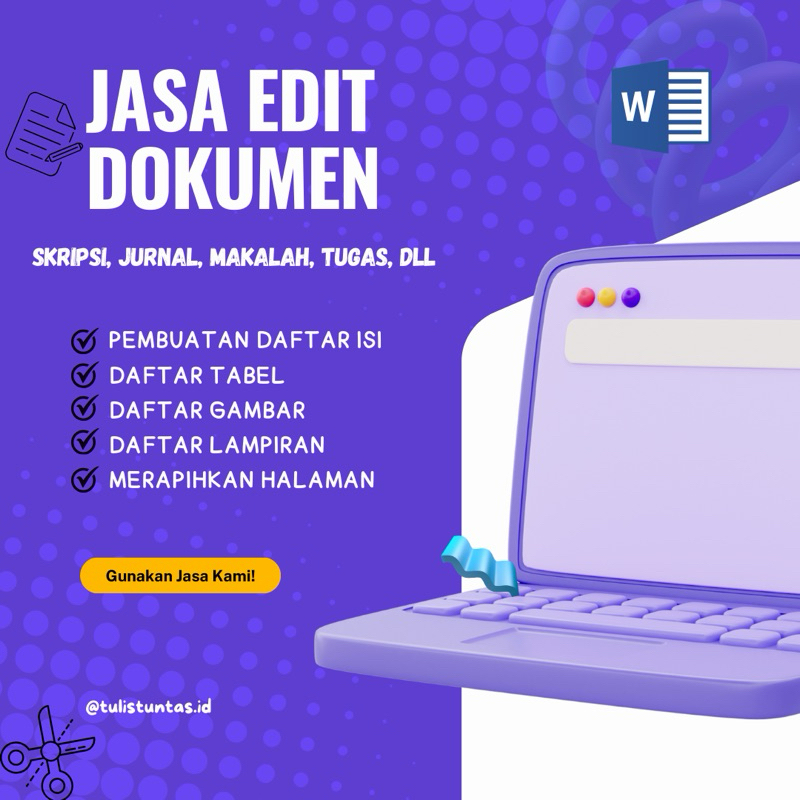 Jual PROSES CEPAT |JASA EDIT DOKUMEN | WORD | DAFTAR ISI | TABEL ...