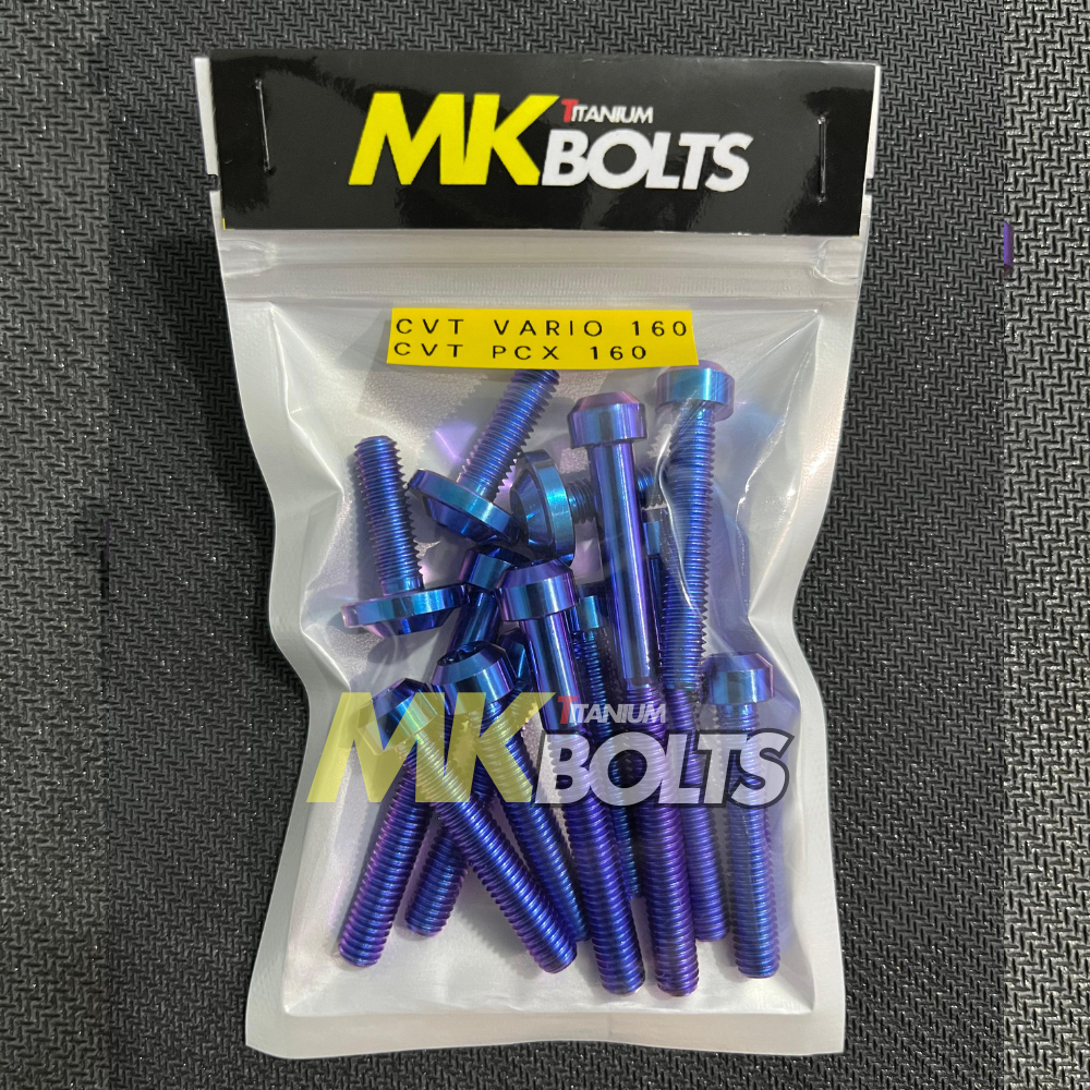 Jual Set Baut Titanium CVT Vario 160 | PCX 160 Titanium Bolt Baut ...