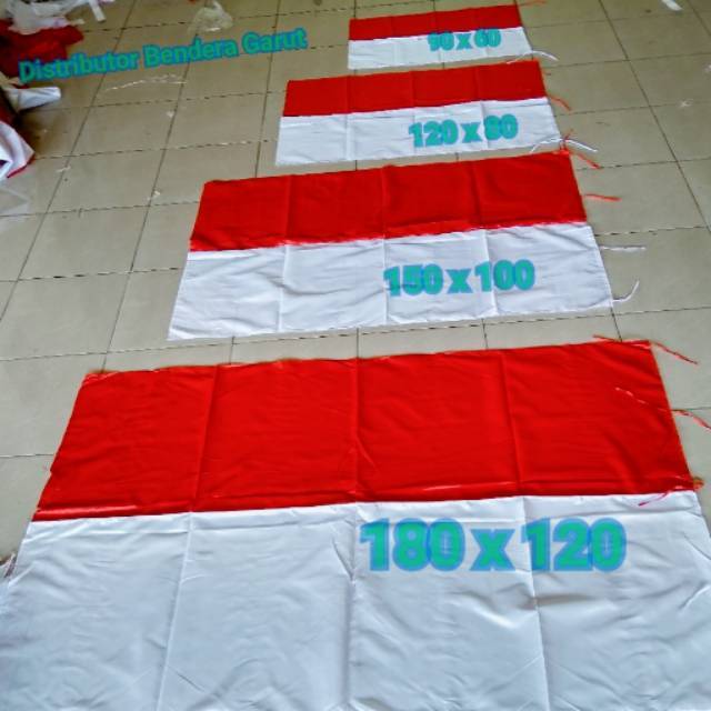 Jual Bendera Kain Merah Putih bahan satin peles Ukuran besar bendera ...