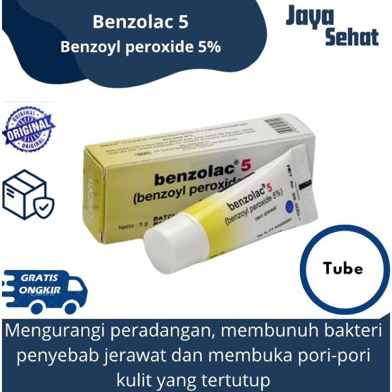 Jual Benzolac 5% Gel 5g acne salep jerawat | Shopee Indonesia