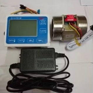 Jual Digital Flow Meter ZJ-LCD-M+Flow Sensor Stainless Steel 2 inch+Adaptor | Shopee Indonesia