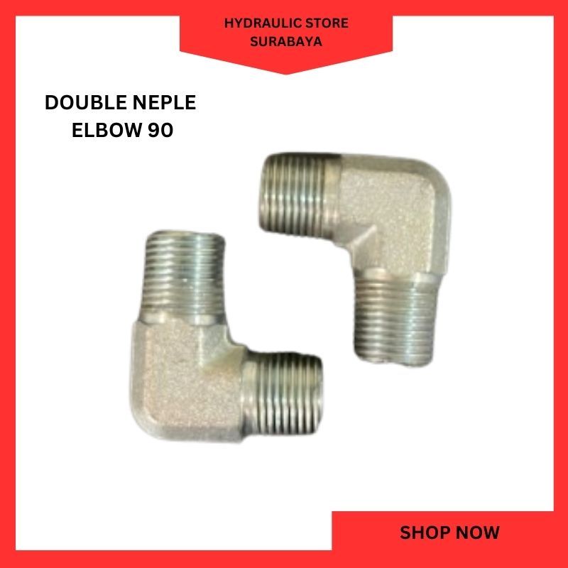 Jual DOUBLE NEPLE ELBOW 90° 1/2 INCH BSP-NPT (MU-MB) | Shopee Indonesia