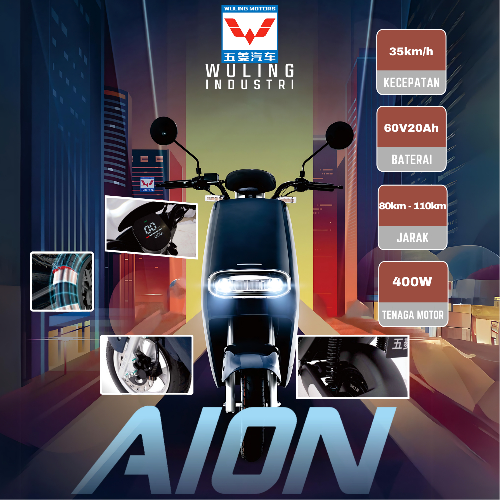 Jual WULING INDUSTRI Sepeda Listrik 400W 60V 20A EBIKE A10N (DENGAN ...