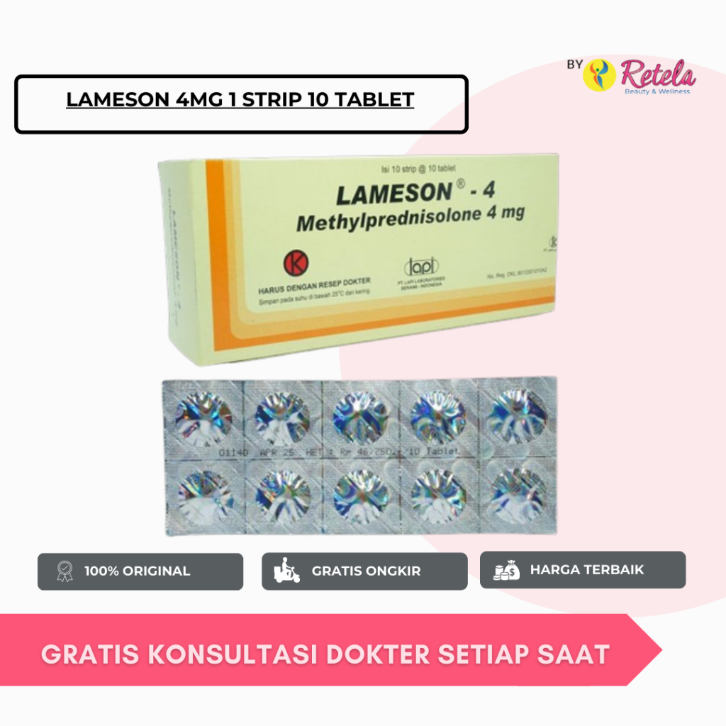 Jual LAMESON 4MG 1 STRIP 10 TABLET | Shopee Indonesia