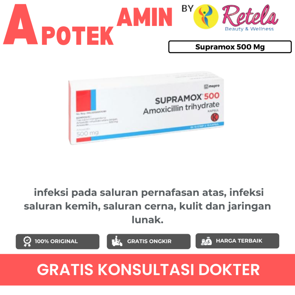 Jual Supramox 500 mg 1 Box 100 Kapsul Mepro | Shopee Indonesia
