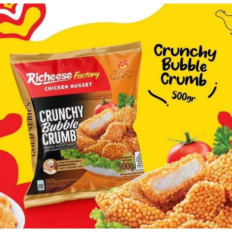 Jual Richeese Chicken Nugget Crunchy Bubble Crumb 250gr - 500gr ...