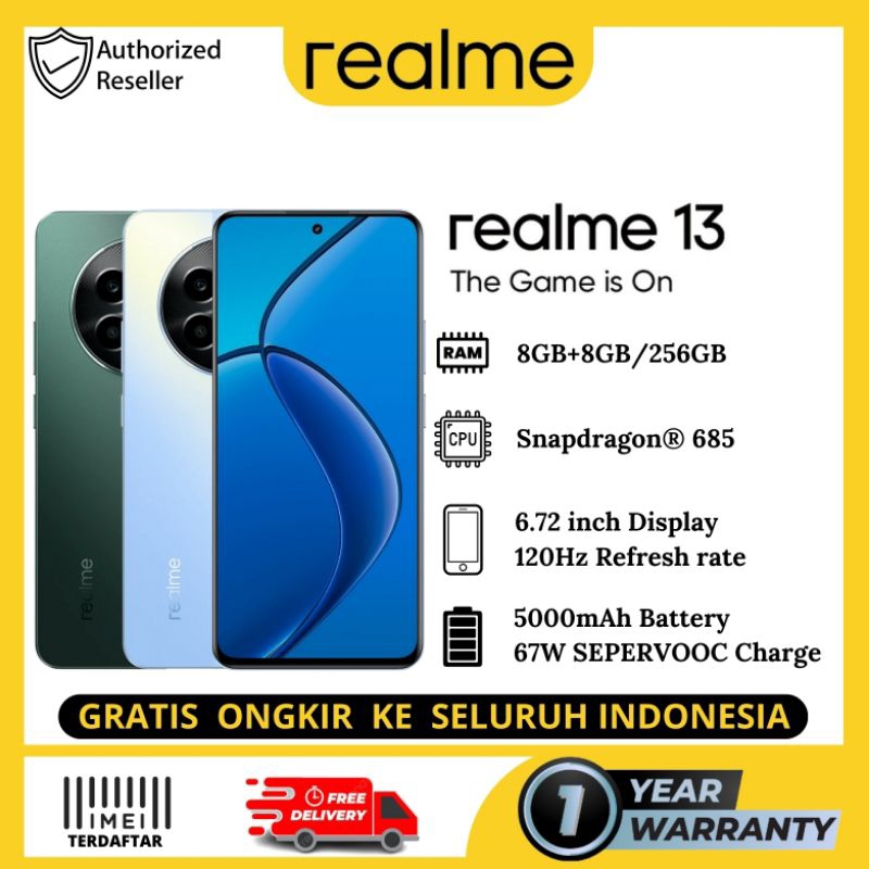 Jual Realme 13 8GB/256GB NFC | 67W Supervooc | Snapdragon 685 | 5000mAh ...