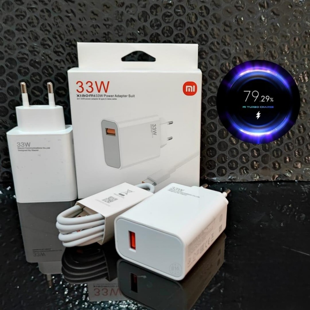 Jual Charger For Xiaomi ORIGINAL Type C 33W Turbo Fast Charging Poco x3 ...