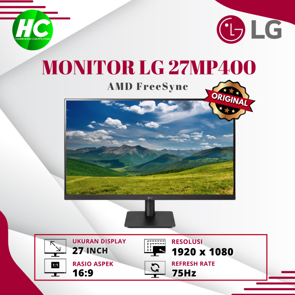 Jual Monitor LG 27MP400-B 27 inch Full HD IPS with AMD FreeSync | Shopee Indonesia