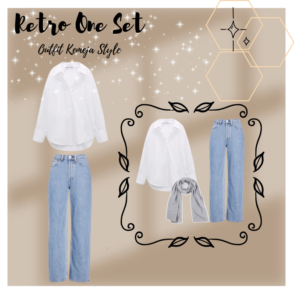 Jual Retro One Set Style Kekinian Outfit Pinterest Kemeja Oversize ...
