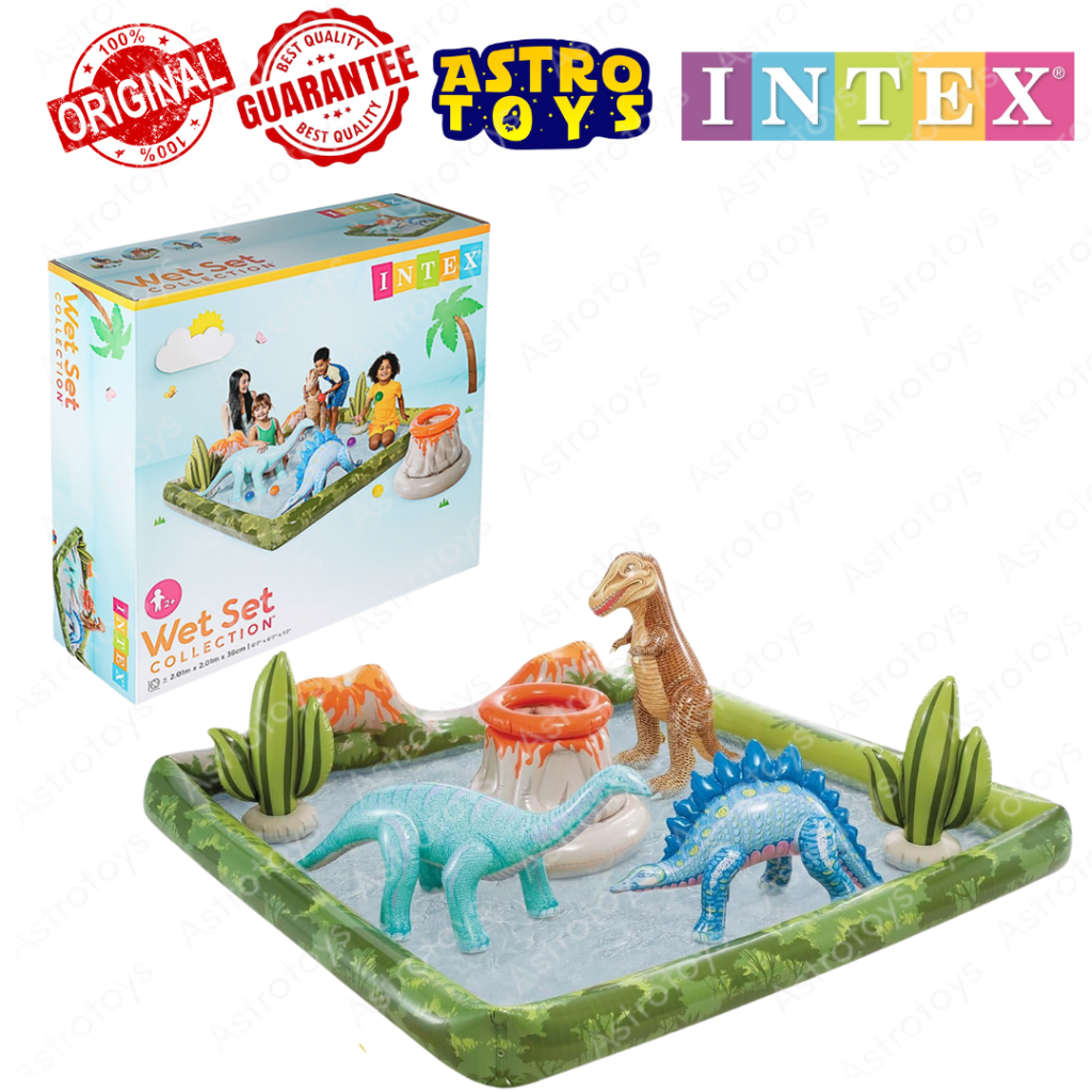 Jual Intex Kolam Renang Karet Anak Kotak Jumbo Jurassic Dino Play ...