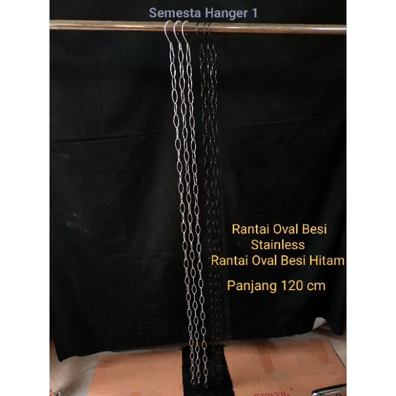 Jual Rantai Oval Besi Stainless, Rantai Oval Besi Hitam untuk Gantungan ...