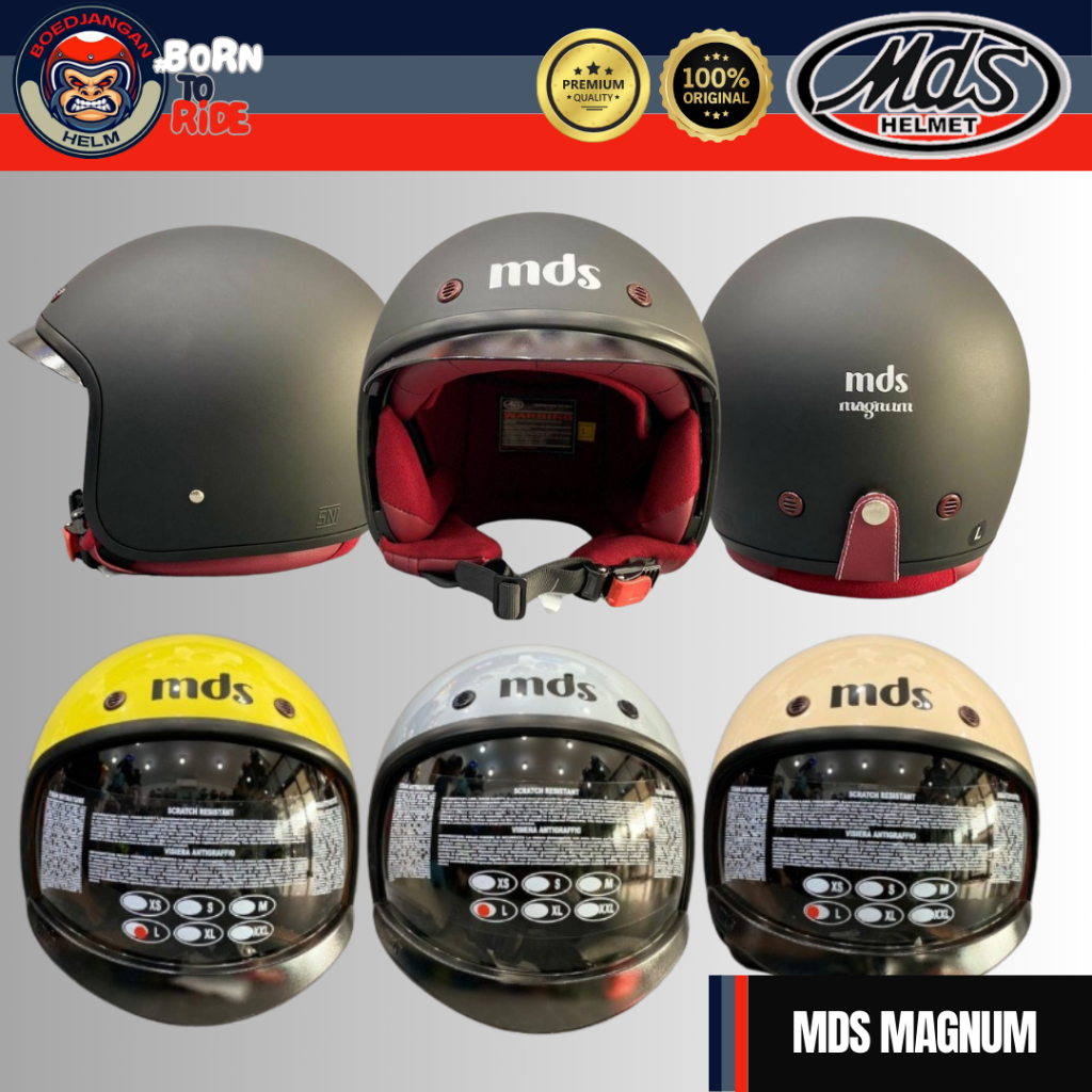 Jual HELM MDS MAGNUM || MDS RETRO || MDS BOGO | Shopee Indonesia