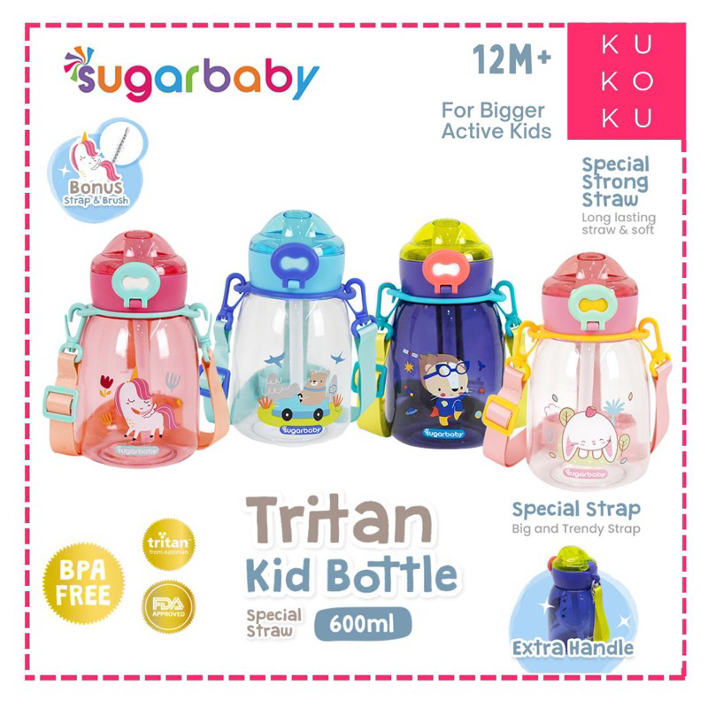 Jual Sugarbaby Tritan kid Bottle Special Straw 600ml / Botol Minum Anak Sugar Baby | Shopee ...