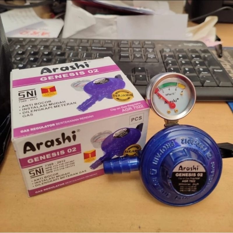 Jual Regulator gas Arashi Genesis 02 meter SNI regulator kompor gas ...