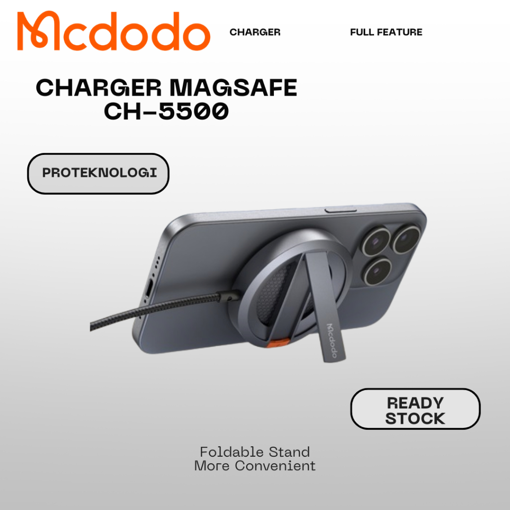 Jual MCDODO CH-5500 Wireless MagSafe Kabel Charger With Stand Fast ...