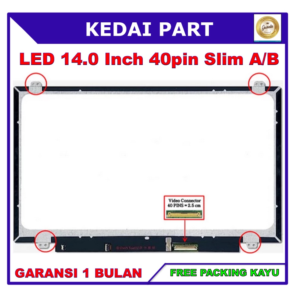 Jual KODE K3B LED LCD LAYAR SCREEN LAPTOP 14 INCH 4 PIN SLIM TIPIS TPN C114 | Shopee Indonesia