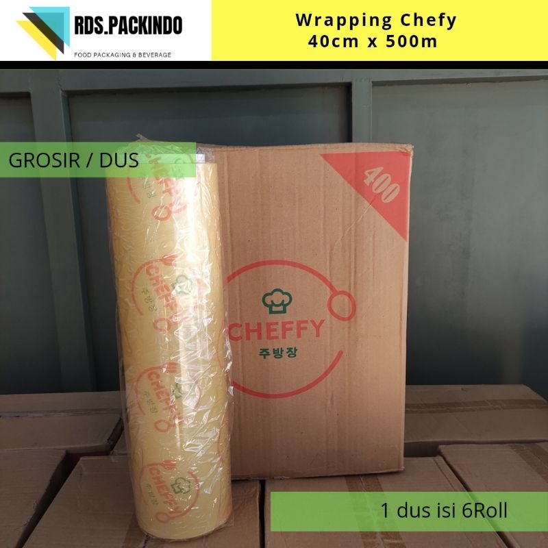 Jual Plastik Wrapping Cheffy uk. 35cm x 500m // GROSIR | Shopee Indonesia