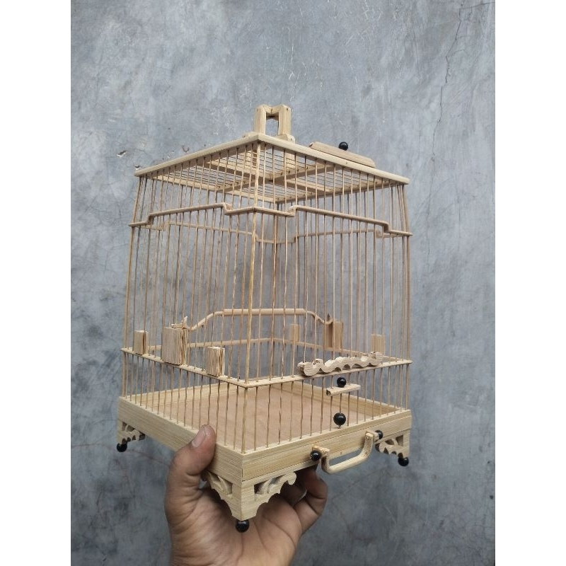 Jual SANGKAR BAMBU 20 x 20 CM / SANGKAR CUNGKOK UKURAN 20 X 20 CM ...