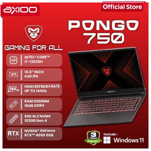 Jual Axioo Pongo 750 Core i7-13620H/16GB/512GB/RTX 4050/FHD IPS 144Hz ...