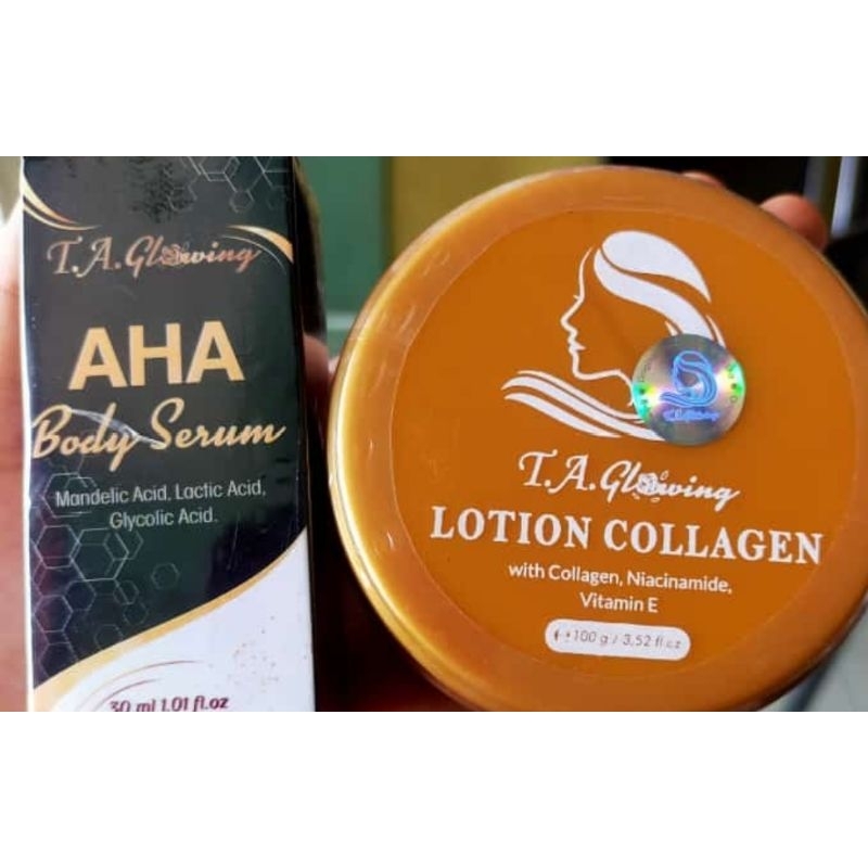 Jual lotion TA kolagen dan serum AHA TA glowing | Shopee Indonesia