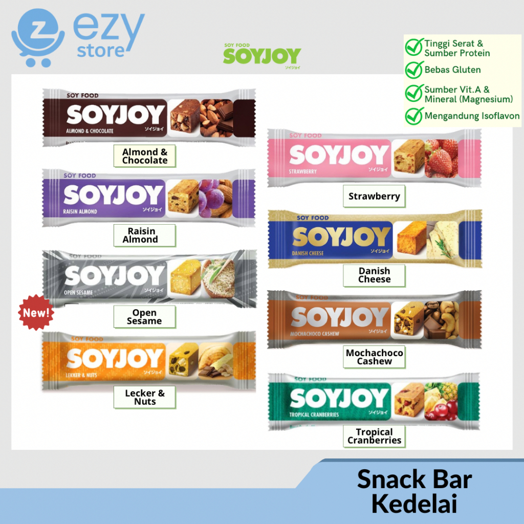 Jual Soyjoy Snack Bar Cemilan Sehat Diet 30 gram / Gluten Free | Shopee ...